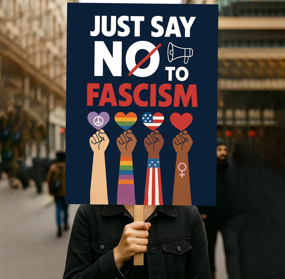 Say No to Fascism Resist Protest Sign PRINTABLE, Anti-trump, Anti ...