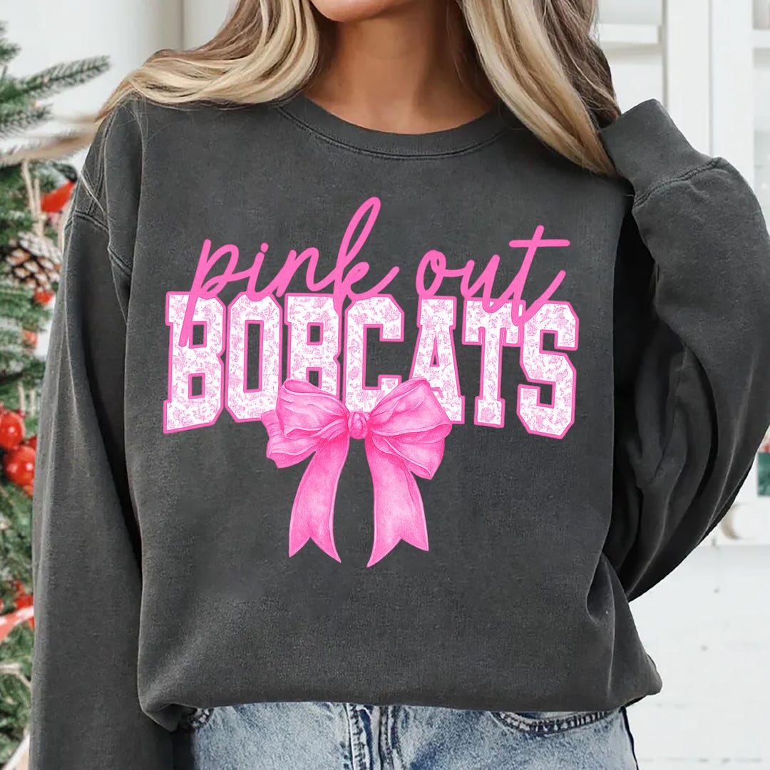 Mascot PNG, Pink Out Bobcats Shirt Design, Breast Cancer Awareness ...