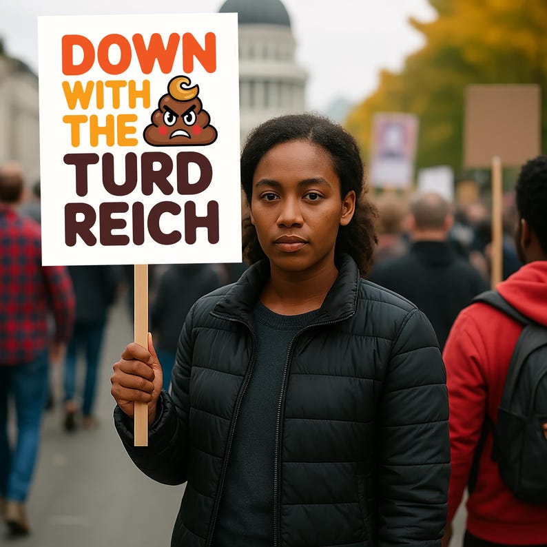 Turd Reich Resist Protest Sign PRINTABLE, Anti-trump Protest Poster ...