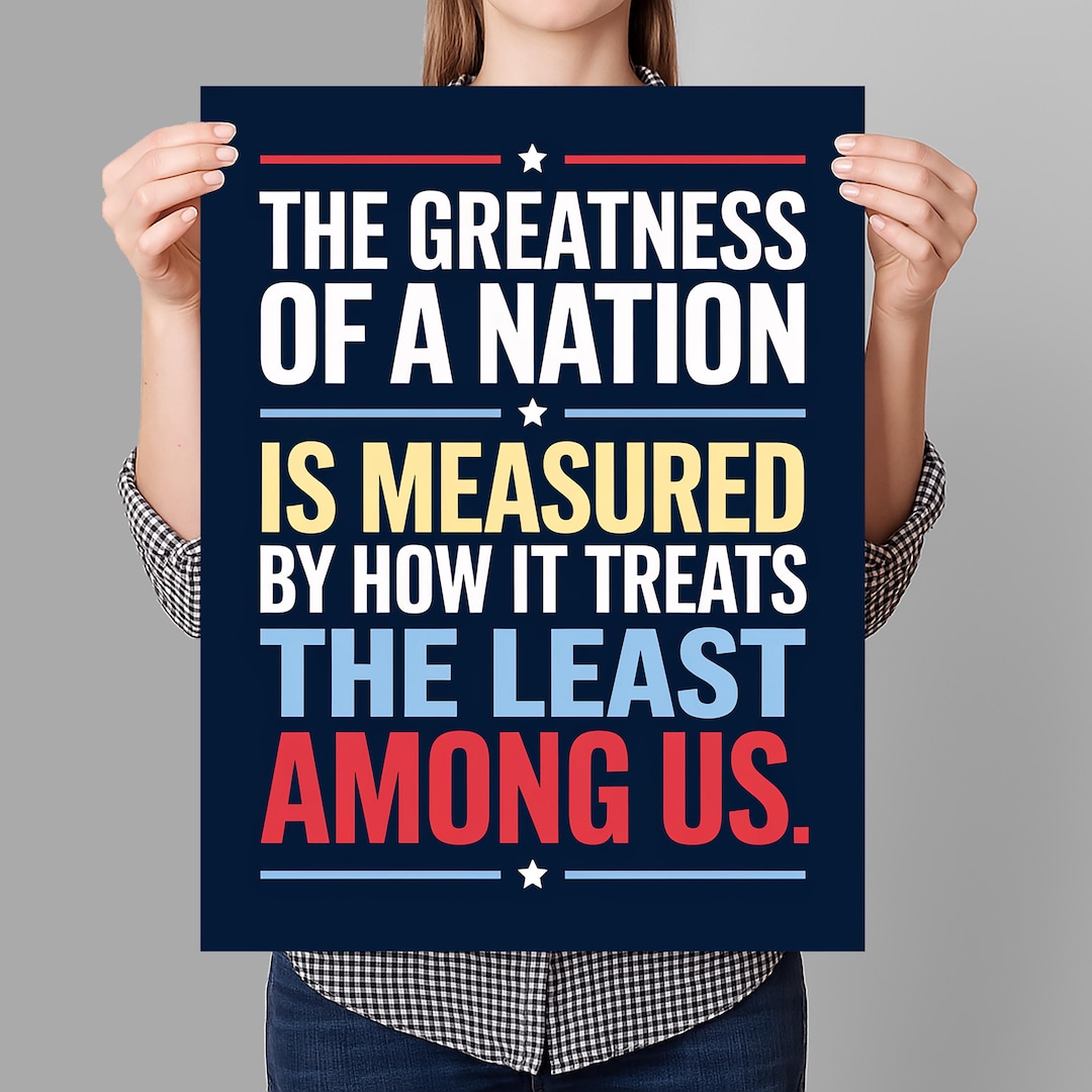 The Greatness of a Nation Protest Sign PRINTABLE, Anti-trump Protest ...