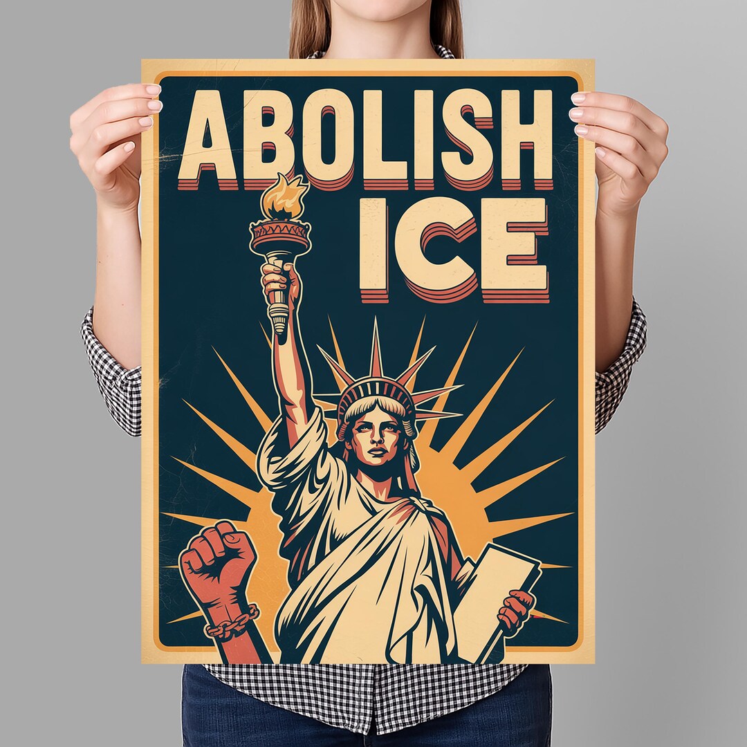 Abolish ICE Immigration Human Rights Protest Sign PRINTABLE, Anti-trump ...