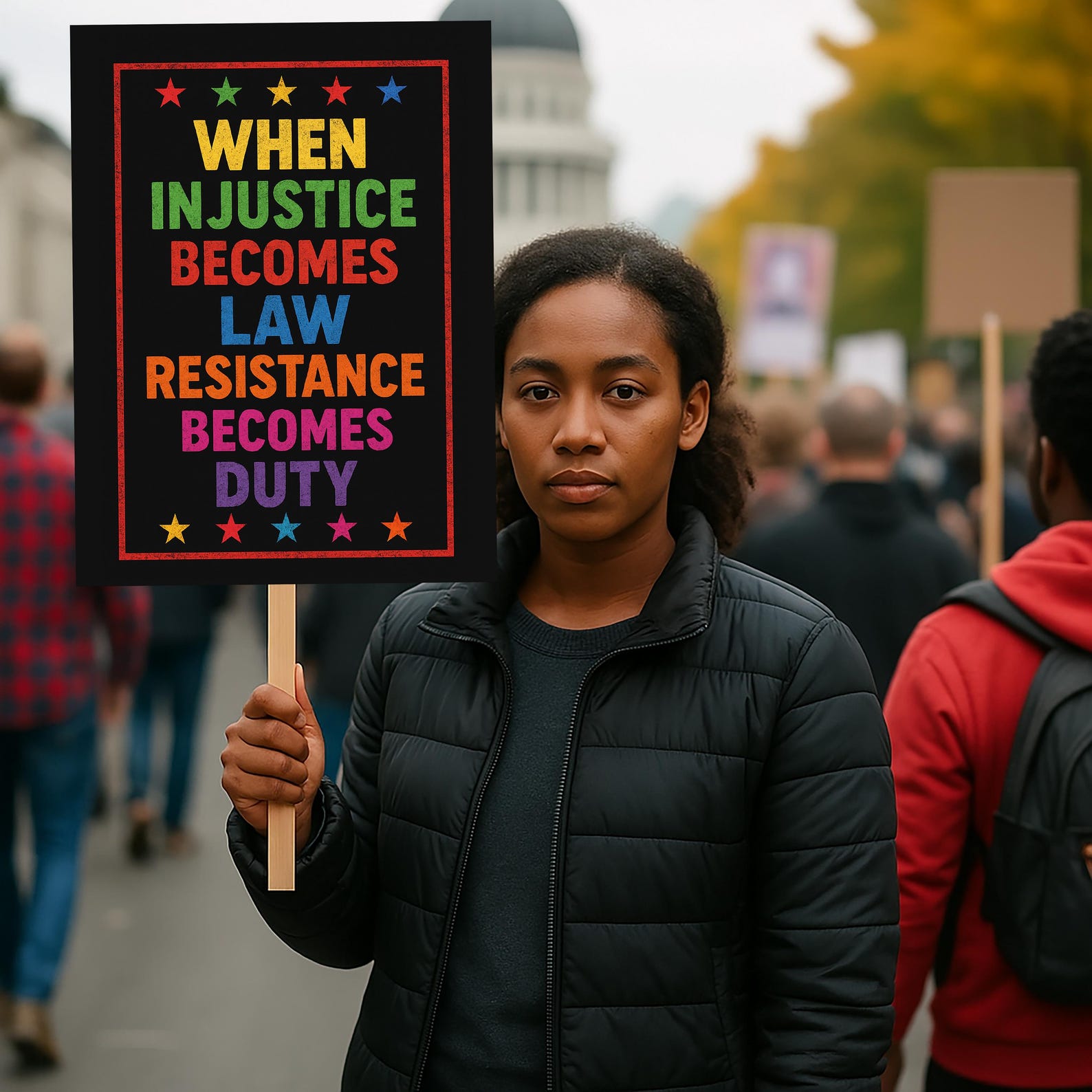 When Injustice Becomes Law Resistance Becomes Duty Protest Sign ...