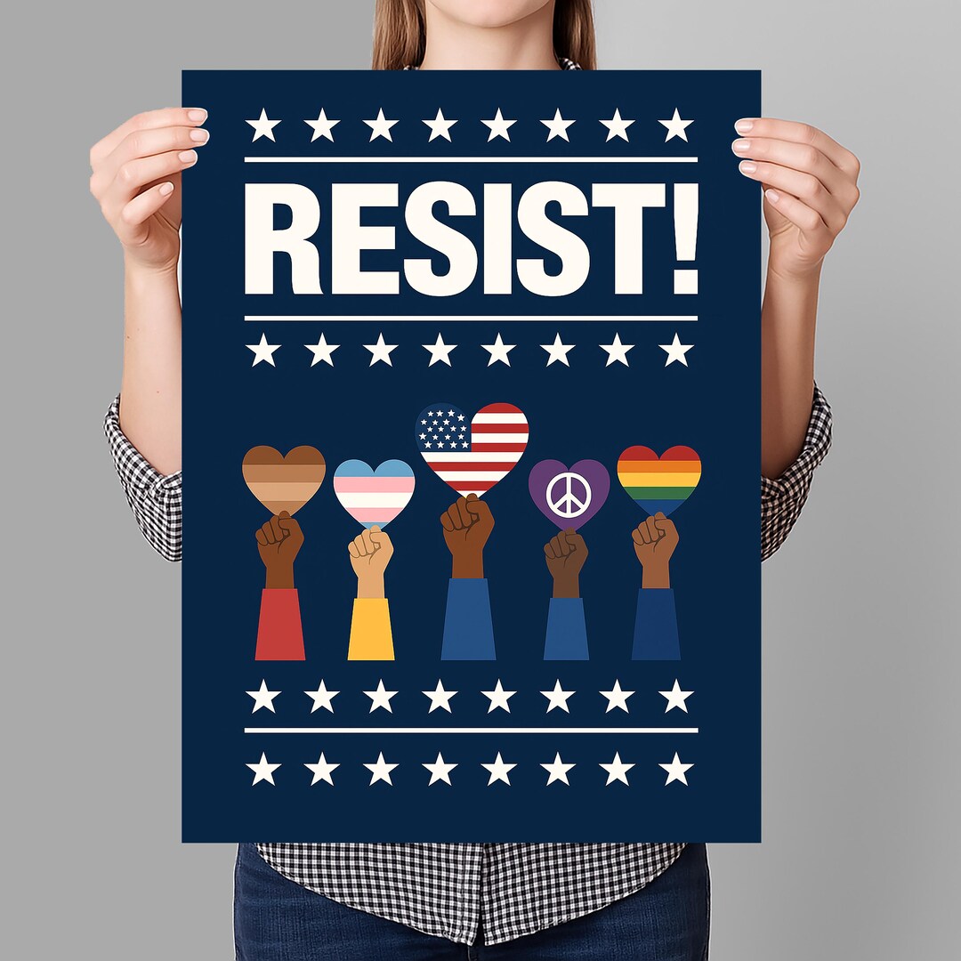 Resist! Resistance Protest Sign PRINTABLE, Anti-trump Protest Poster ...