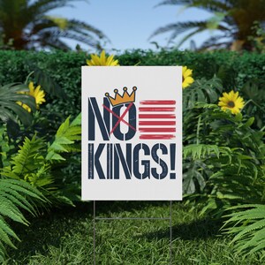 No Kings in America Since 1776 Protest Sign PRINTABLE, Anti-trump ...