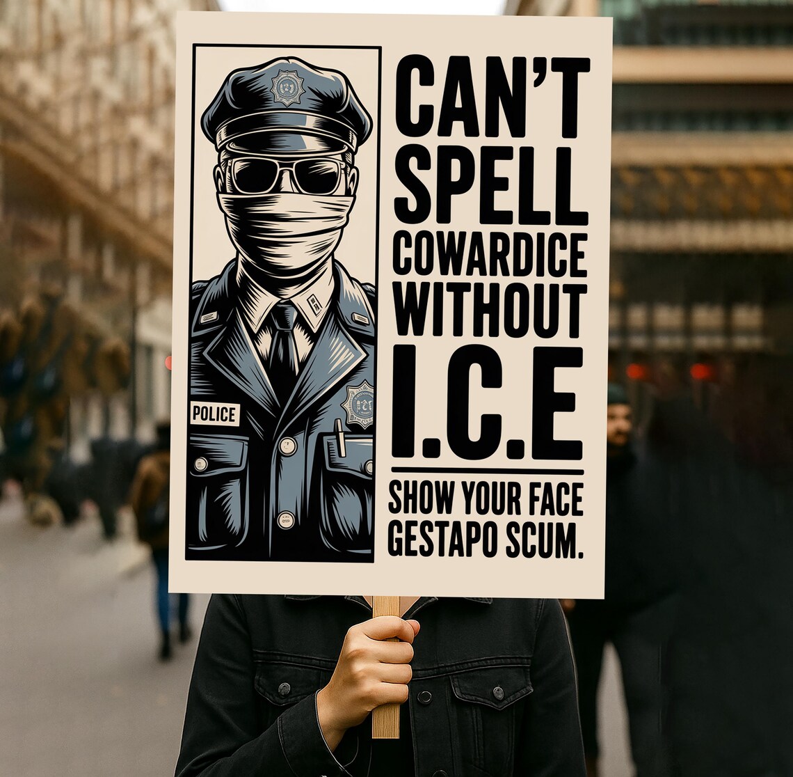 Abolish ICE Immigration Human Rights Protest Sign PRINTABLE, Anti-trump ...