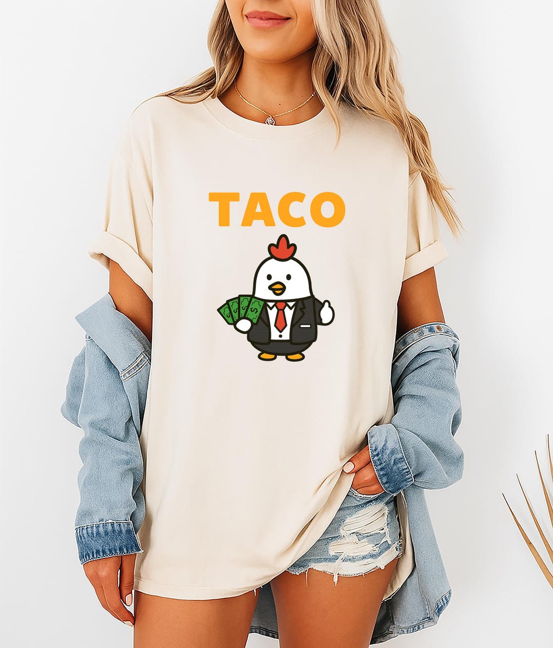 TACO Chicken Png, Trump Always Chickens Out Protest Shirt Png, Anti ...