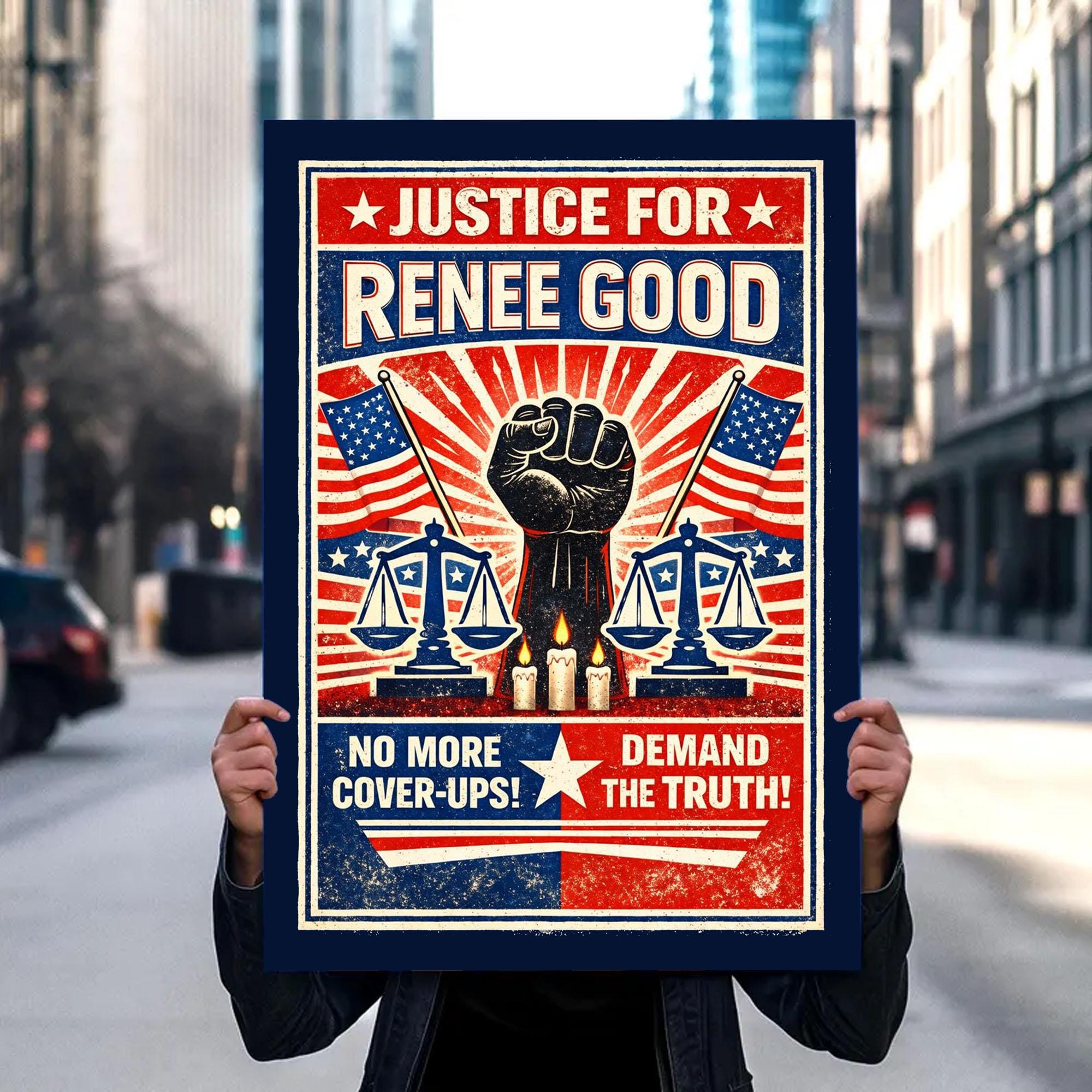 Justice for Renee Good Protest Sign PRINTABLE, Anti-trump, Abolish ICE ...