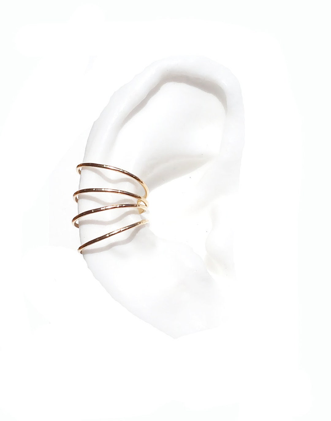Cartilage Ear Cuff - Spring Four -4 Hoops Ear Cuff- No Pierce Ear Cuff ...