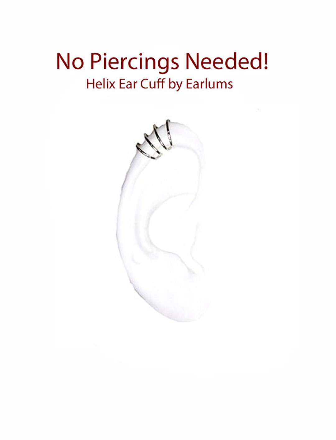 Cage Ear Cuff Helix Four, No Piercing, Gold or Silver Tone Cartilage ...