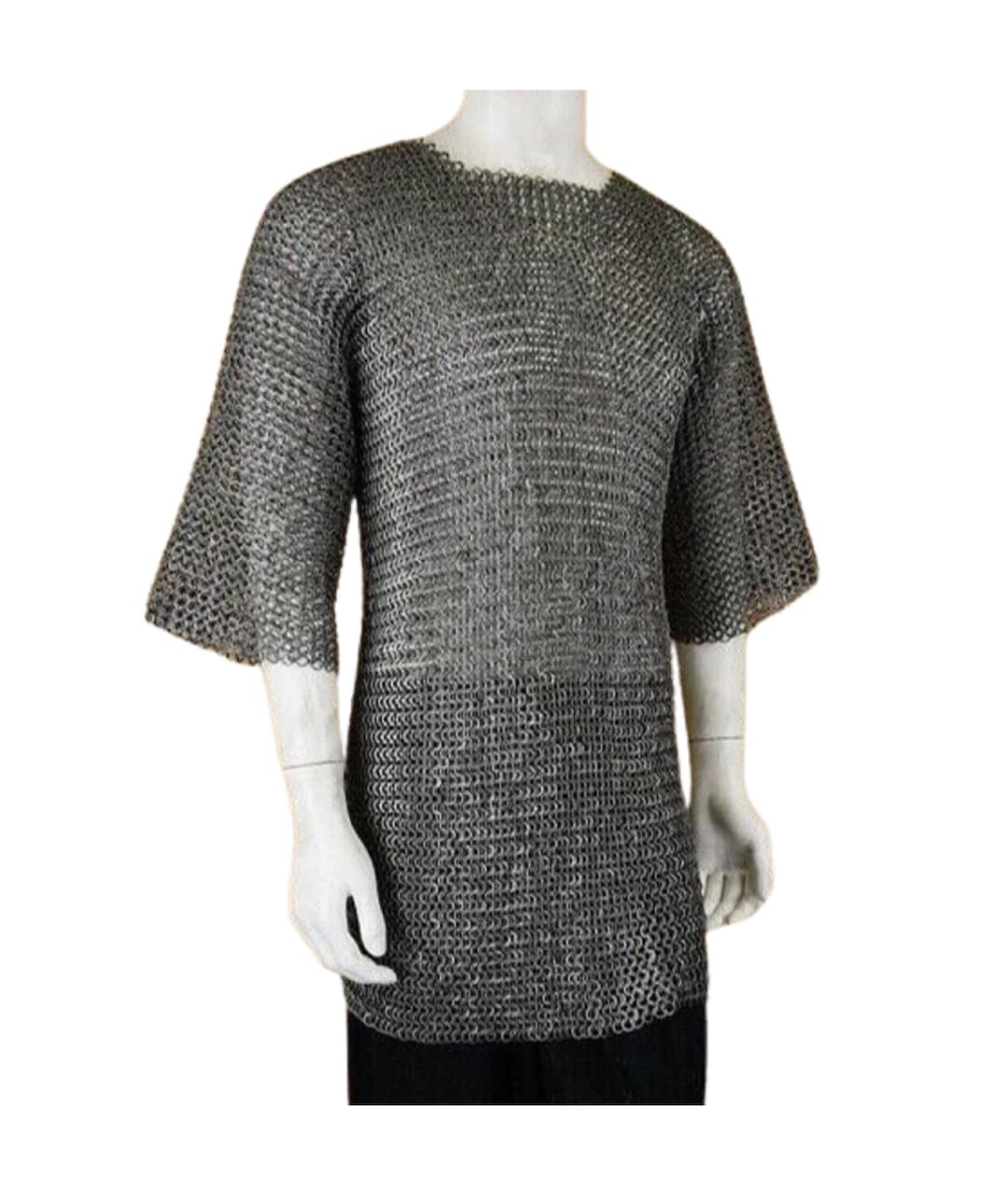 Chainmail Shirt, 9 Mm Mild Steel Flat Ring Riveted Half Sleeves ...