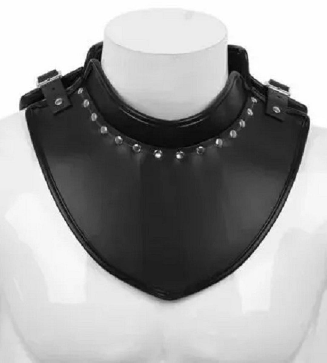 Viking Black Leather Gorget, Medieval Classic Gorget (neck Protection ...