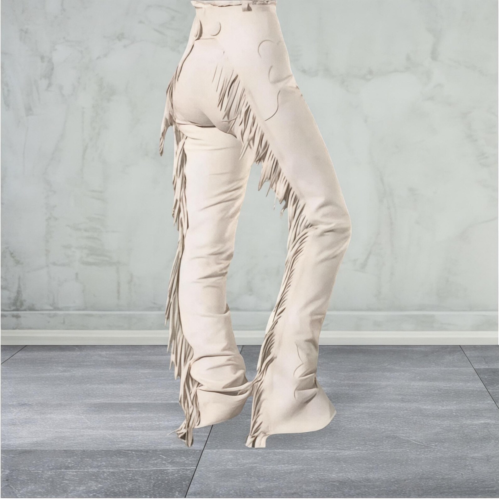 Women’s Western Cowgirl Suede Leather Chap Fringes, Women Riding ...