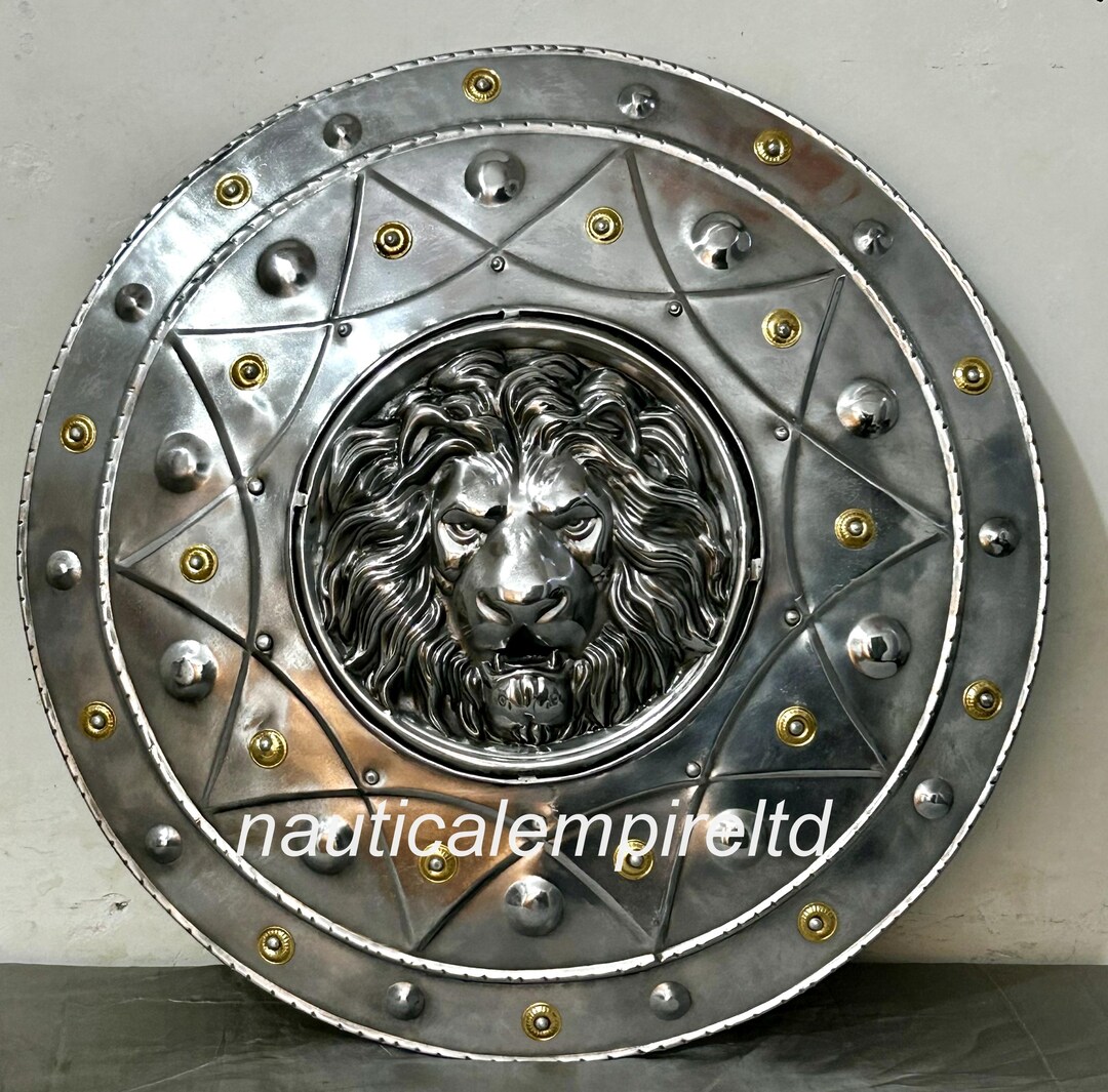 Epic Lion Battle Shield – Cosplay, LARP and Collectible Metal Shield ...