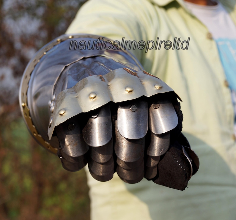 Medieval Templar Knight Armor Gauntlet SCA Battle Ready LARP Pair of ...