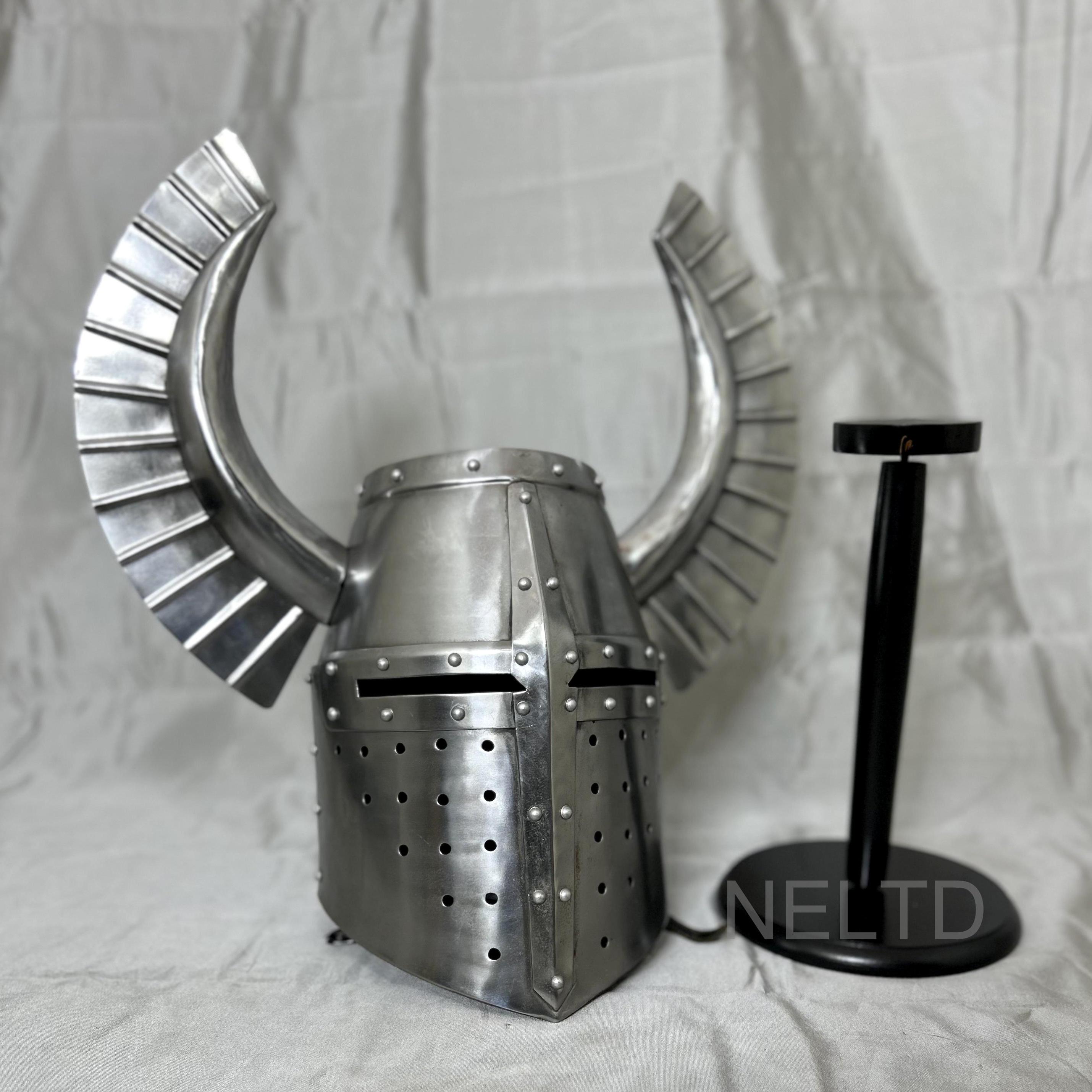 Medieval Templar Wings Armor Helmet Crusader Warrior Knight Helmet for ...