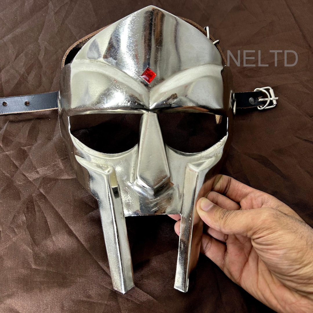 Silver MF Doom Steel Wearable Mask for Cosplay - Etsy