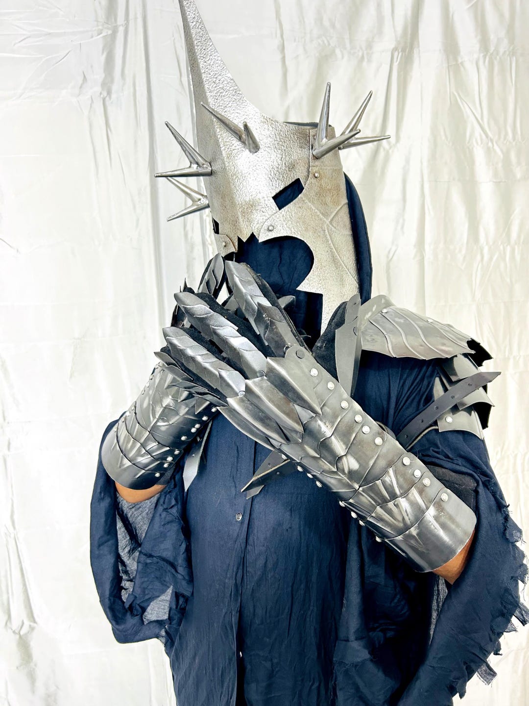 Medieval Nazgul Witch King Black Costume Ringwraith Dark Knight Outfit ...