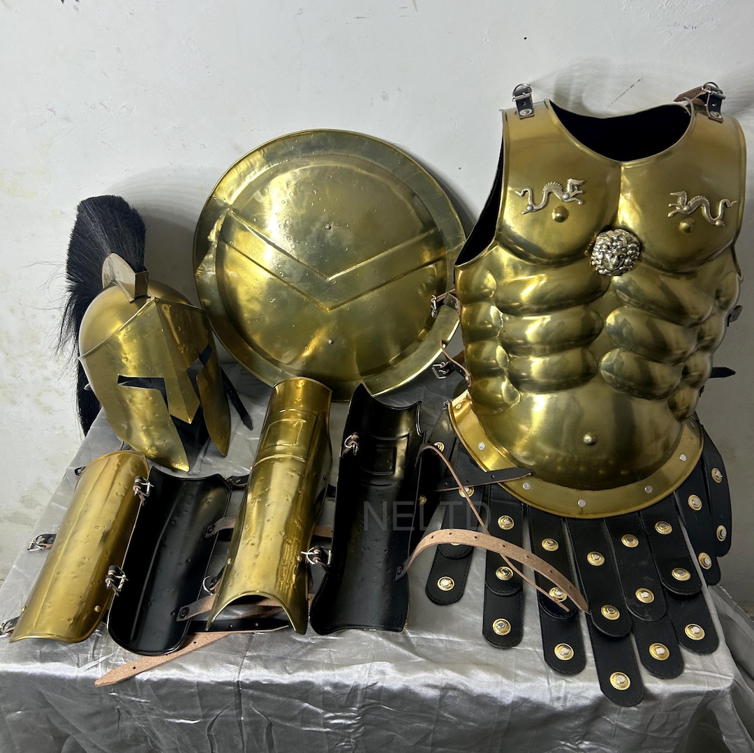 Spartan Warrior King Leonidas Costume – 300 Movie Armor for LARP ...