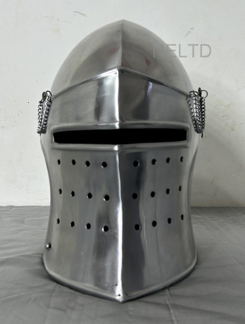 Medieval Barbute Knight Armor Helmet Crusader Warrior Fully Wearable ...
