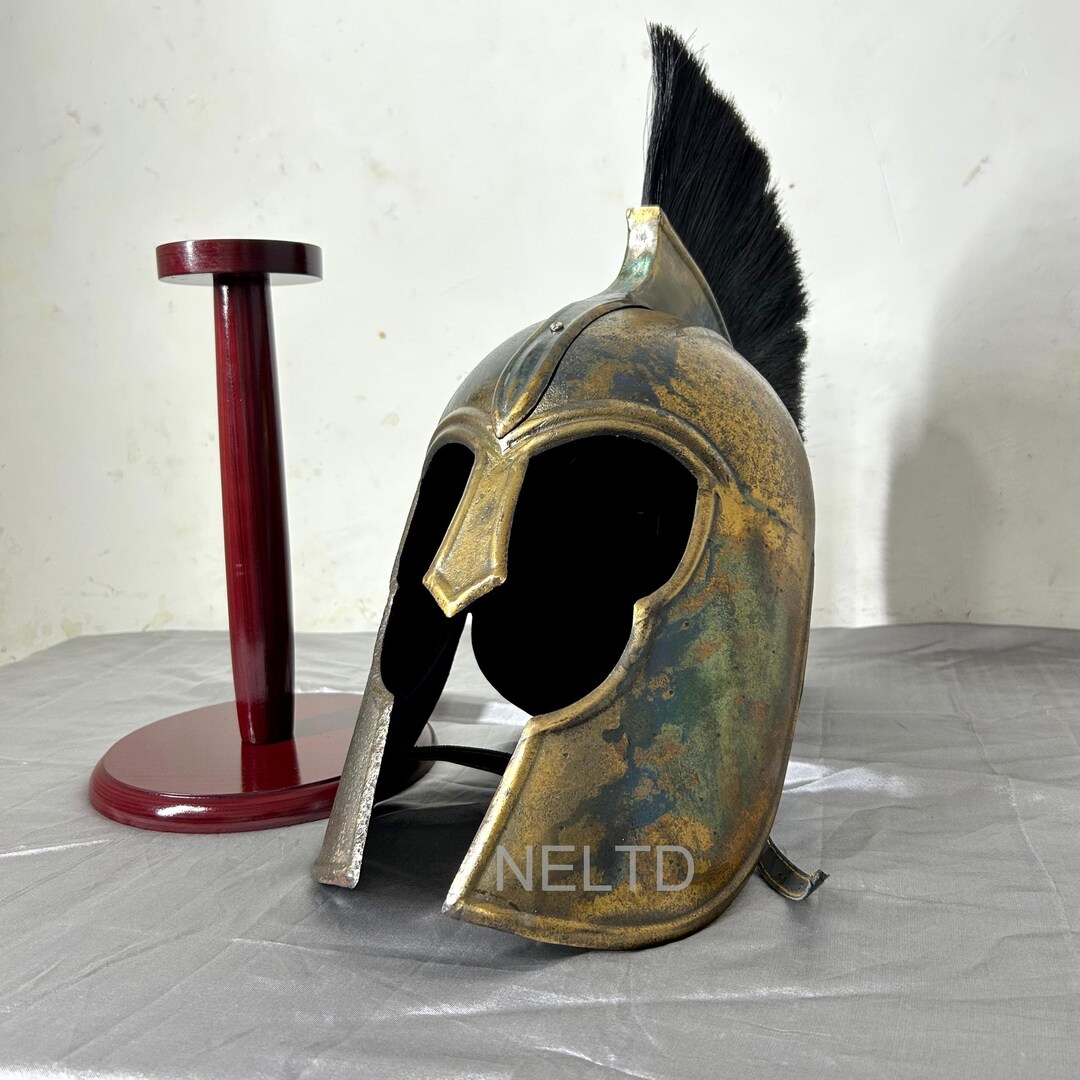 Medieval Troy Greek Warrior Helmet Trojan Armor Helmet With Wooden ...