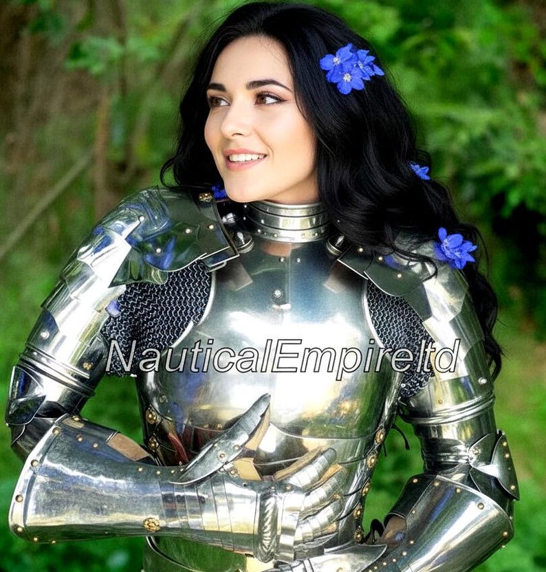 Medieval Female Knight Cosplay Fantasy Lady Knight Armor Medieval ...