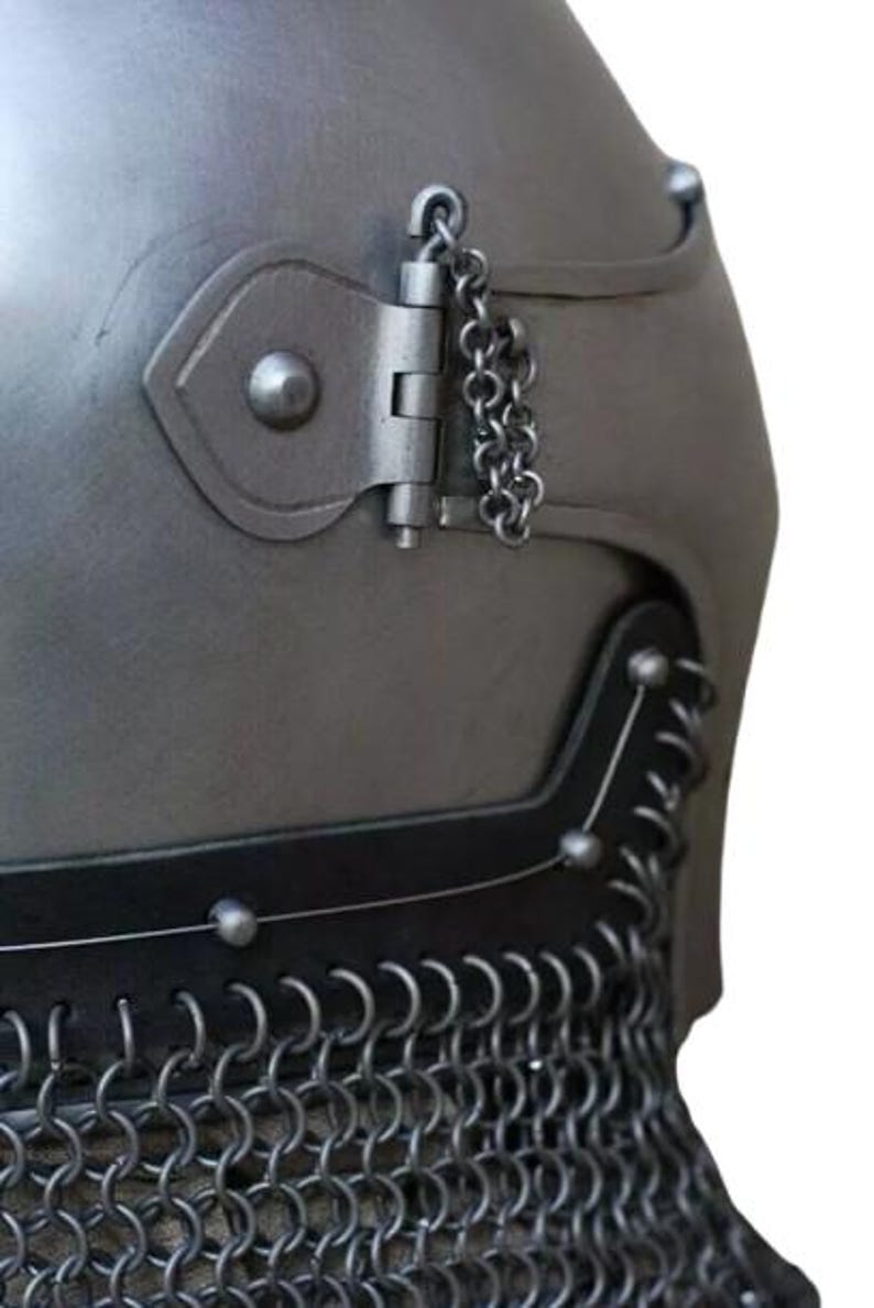 Medieval Bascinet Helmet – Handcrafted Steel Combat Helmet With ...