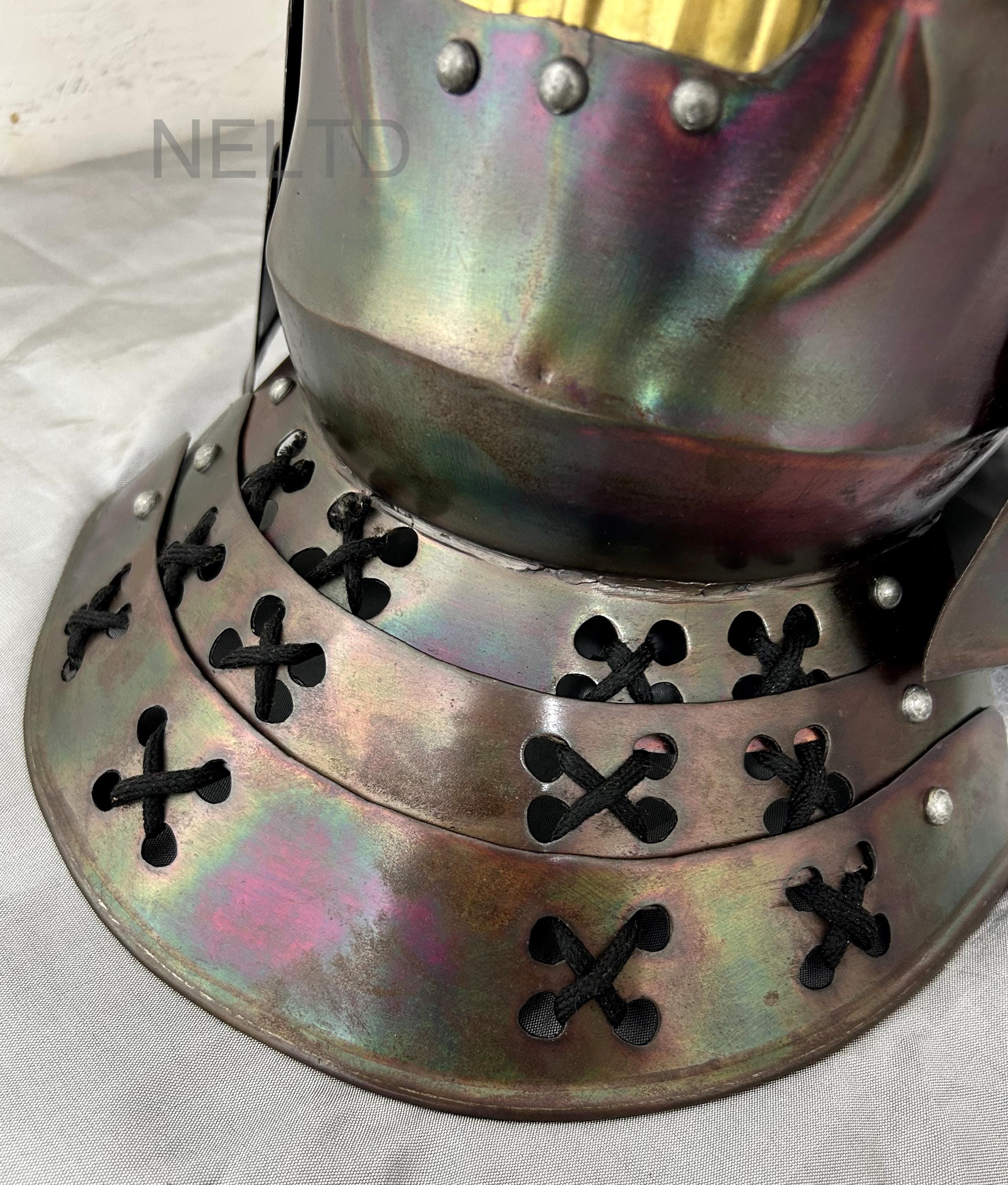Medieval Japanese Samurai Knight Helmet Larp Reenactment Cosplay Helmet ...