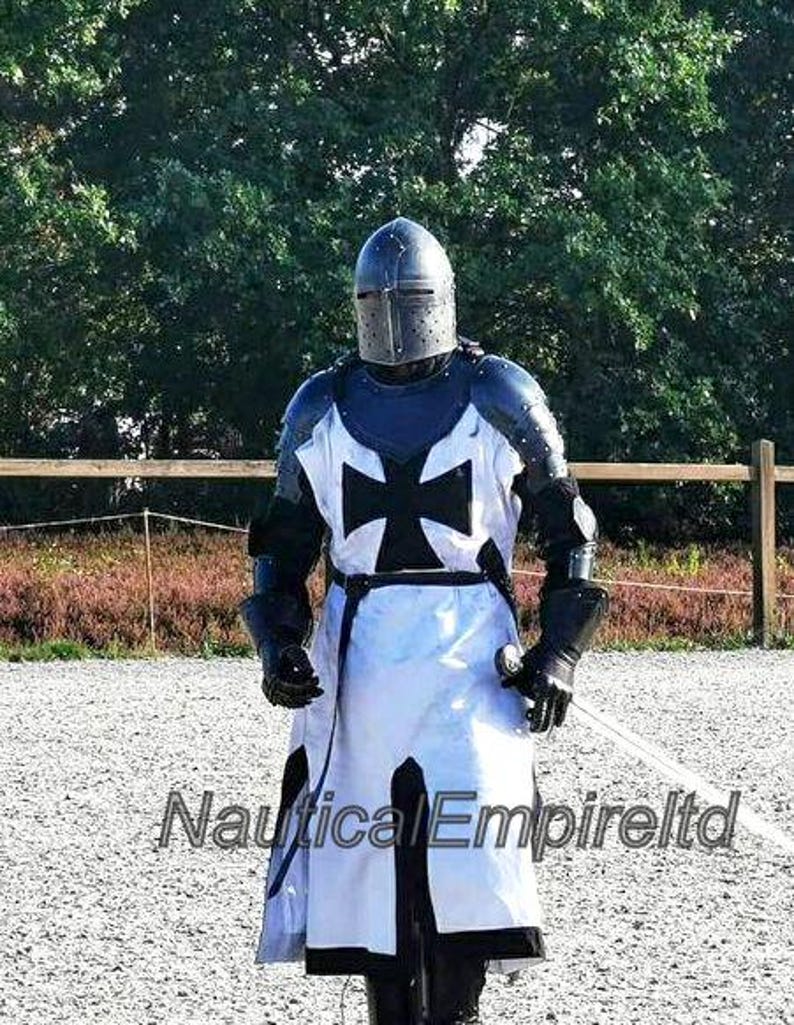 Medieval Black Templar Knight Full Body Armor Set Cosplay Halloween ...