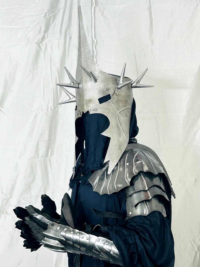 Medieval Nazgul Witch King Black Costume Ringwraith Dark Knight Outfit ...