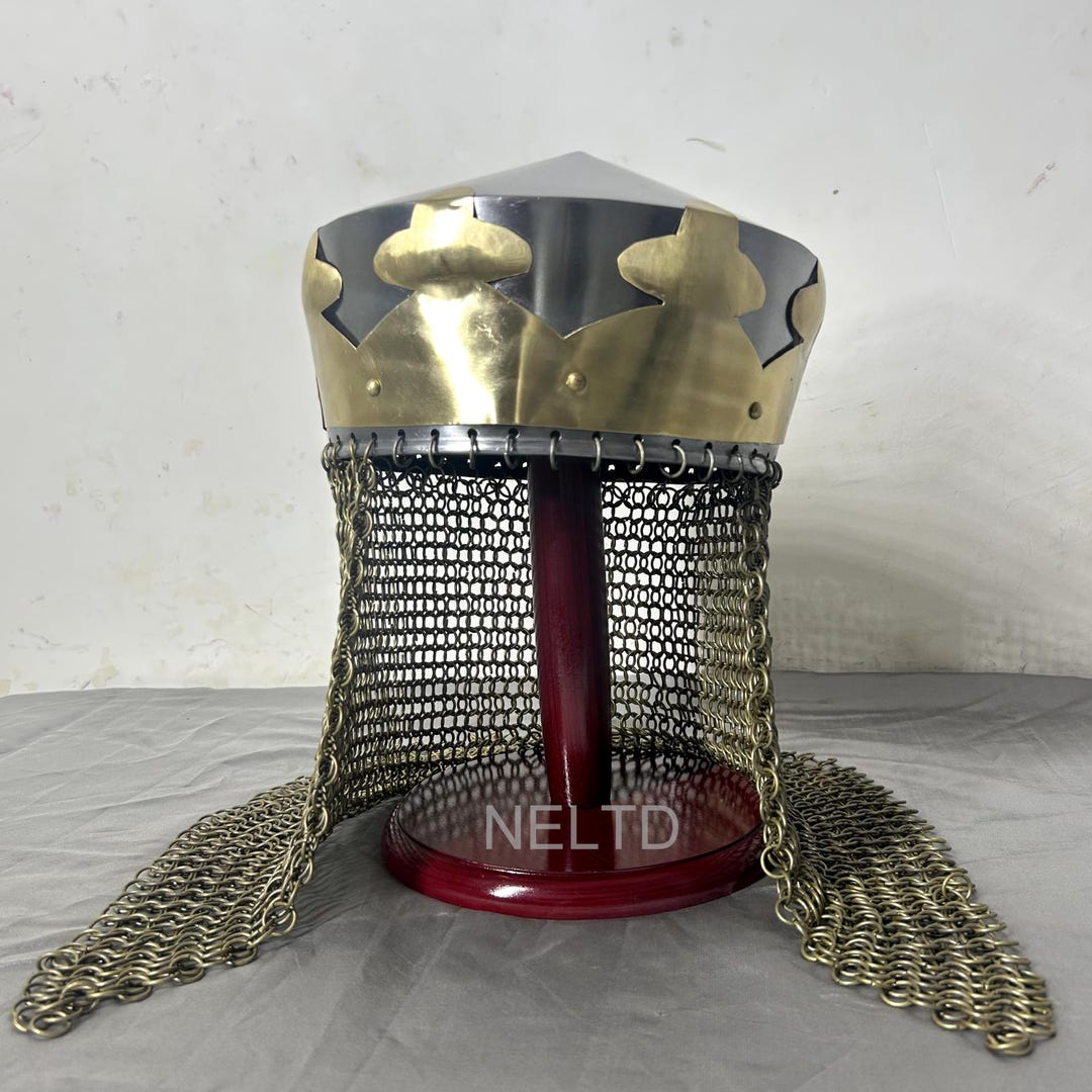 Medieval King Arthur Monty Python Helmet Armor Chainmail Crown Helmet ...