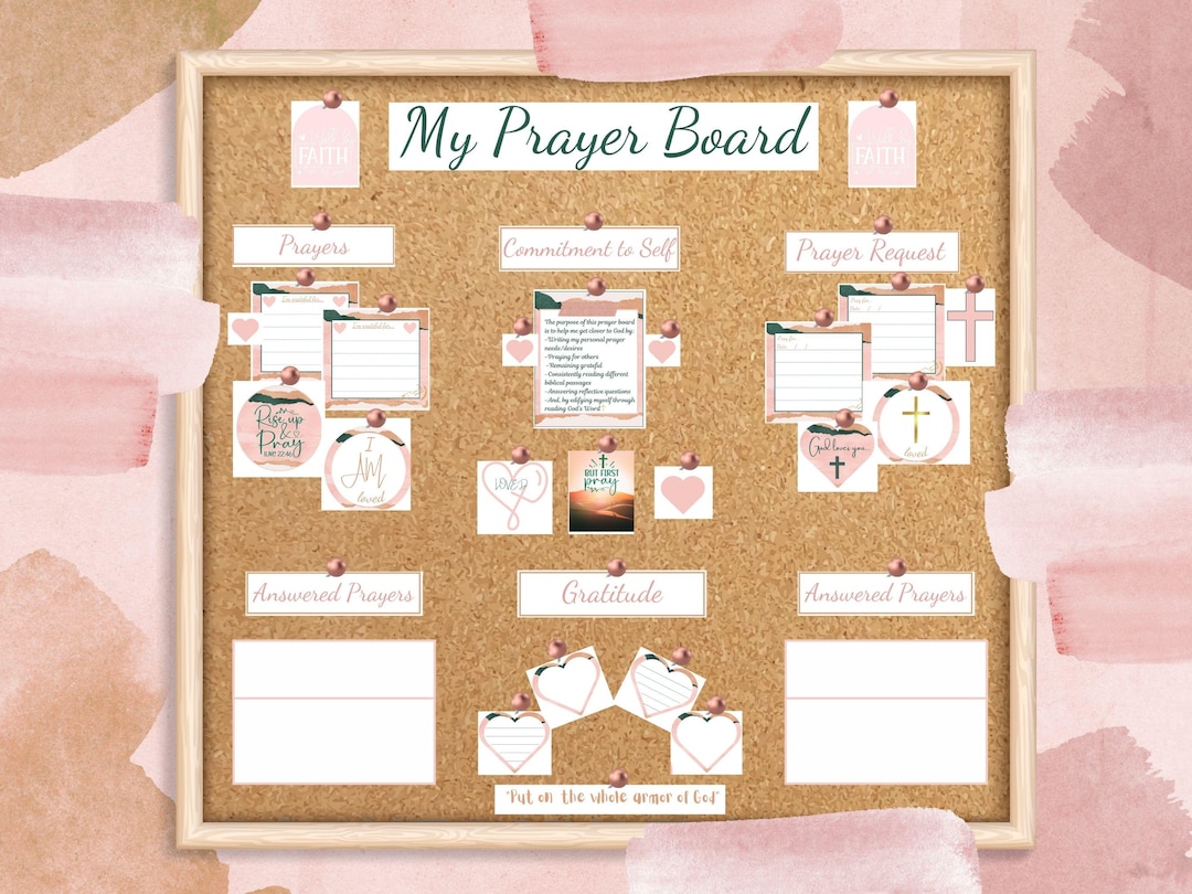 Prayer Board Kit, Prayer Board Printables, Prayer Board, Prayer Board ...