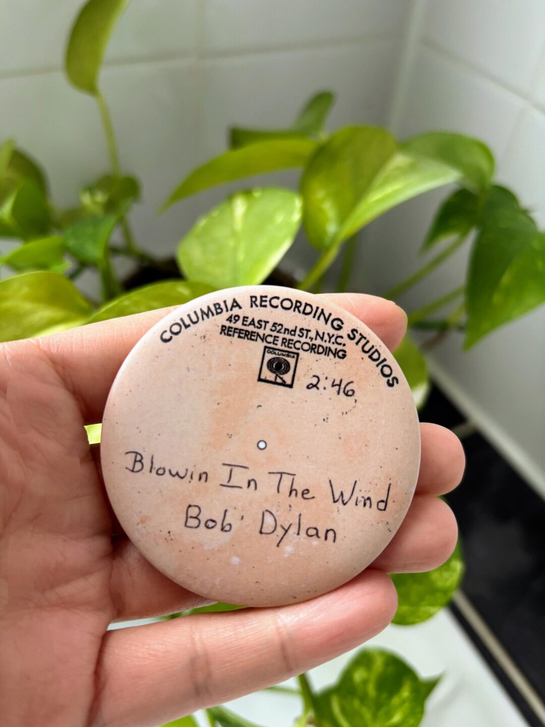 Vintage Bob Dylan Pin – Blowin' in the Wind Badge, Columbia Recording ...