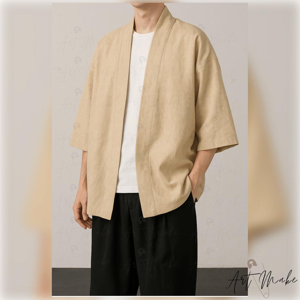 Men's Kimono Sewing Pattern PDF | Short Kimono Robe Pattern for Men ...