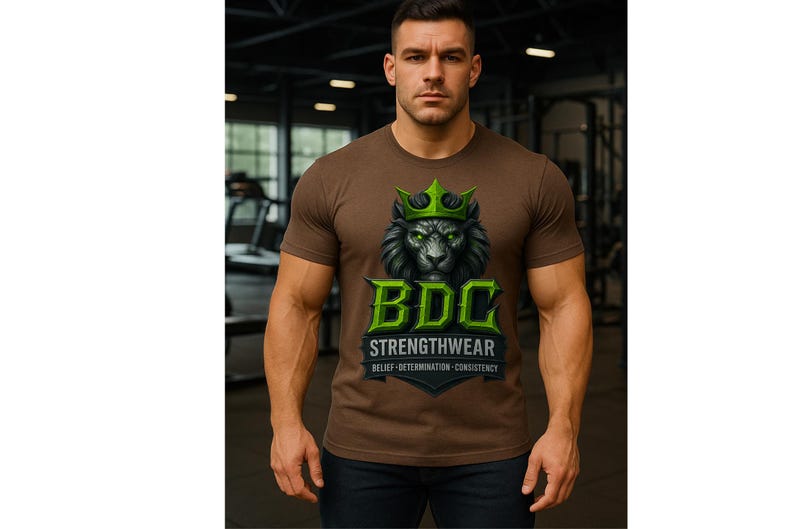 Lion Graphic Fitness T-shirt: Powerlifting Gym Workout Top - Etsy