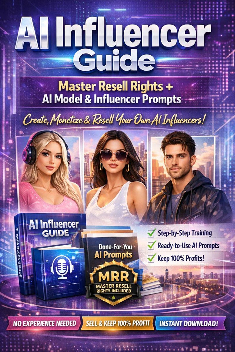 How to Monetize Youtube Videos Using AI | AI Influencer Guide - Etsy UK