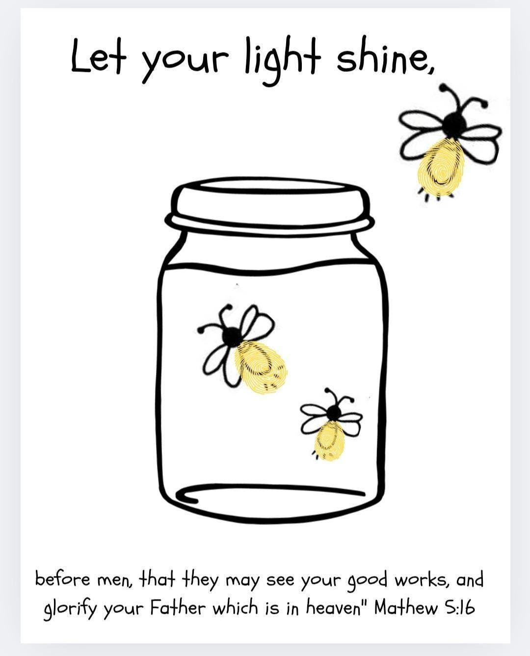 Lightning Bug Finger Craft - Etsy