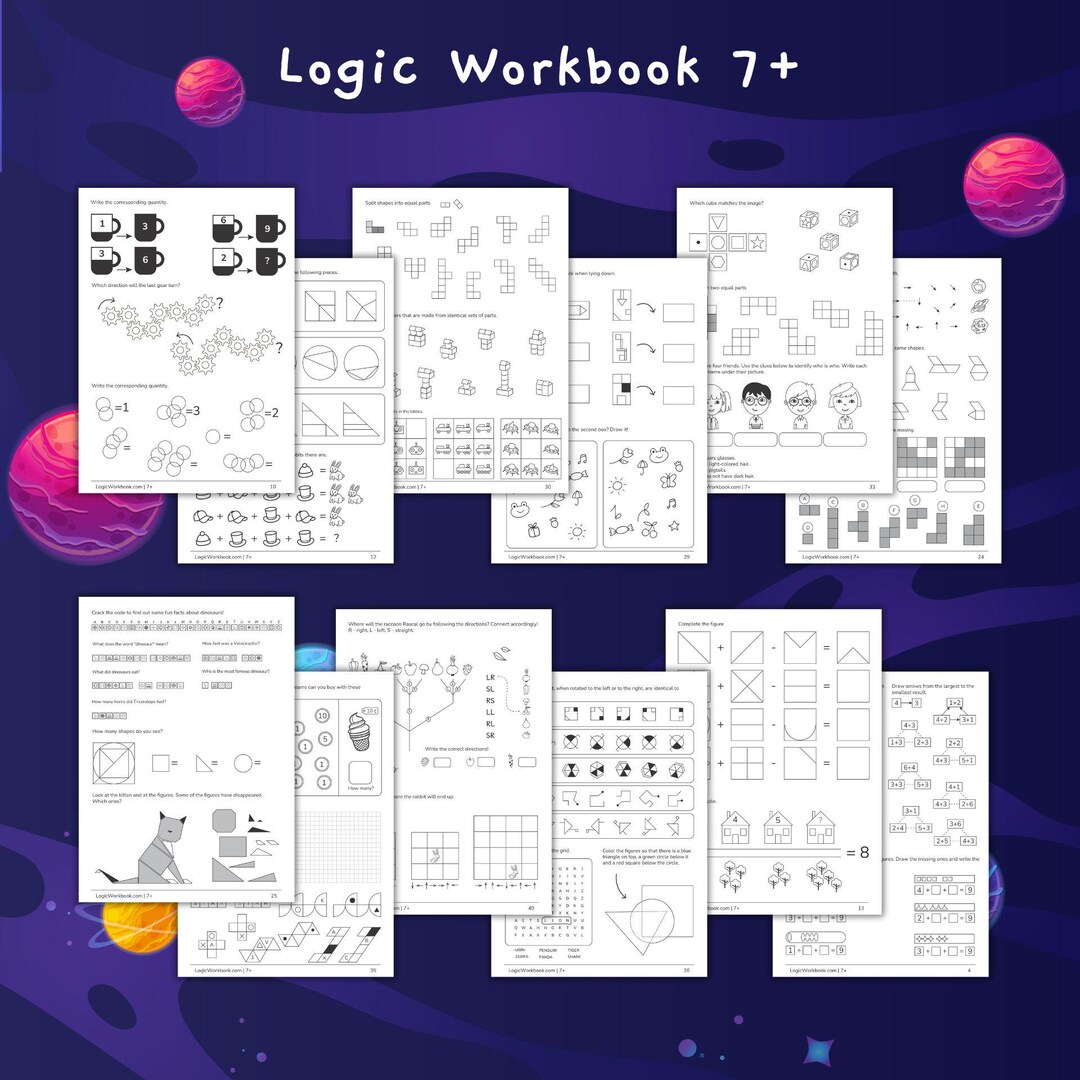 Printable Logic Workbook for Kids 7 Fun Critical Thinking & Problem ...