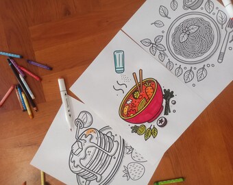 My Favorite Food Coloring Pages for Kids Printable Digital .pdf Pack 1 ...