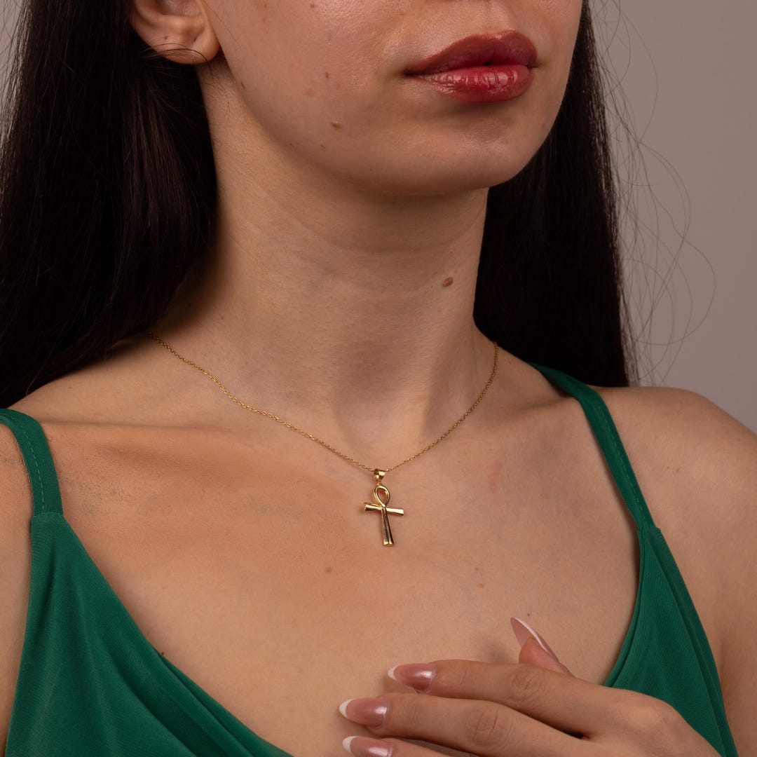 Gold Crucifix Necklace, Personalized Christian Jewelry, Religious ...