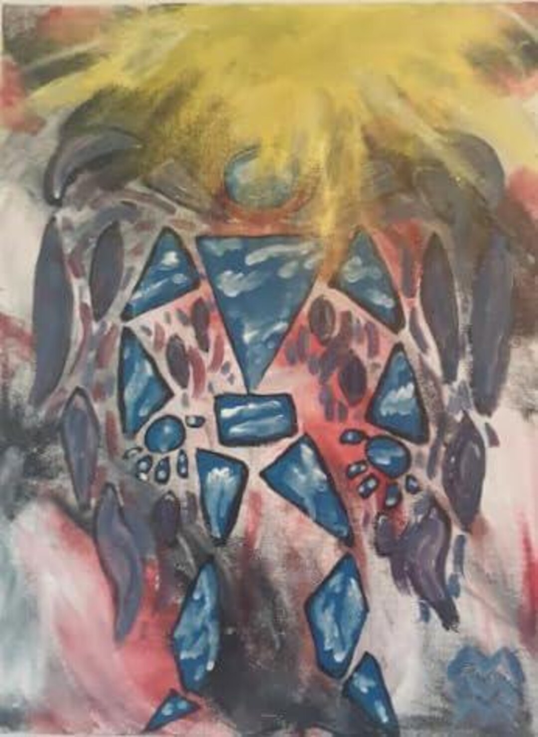 Icarus Acrylic Painting Abstract Cubism - Etsy