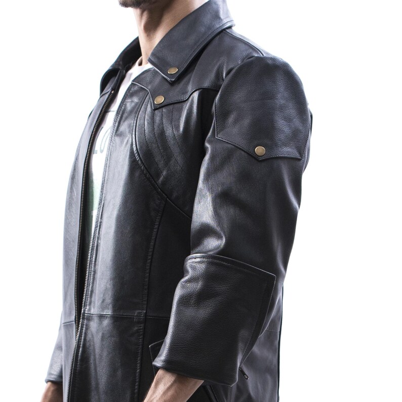 Dante DMC 4 Black Leather Coat – Devil May Cry Premium Cosplay Jacket ...