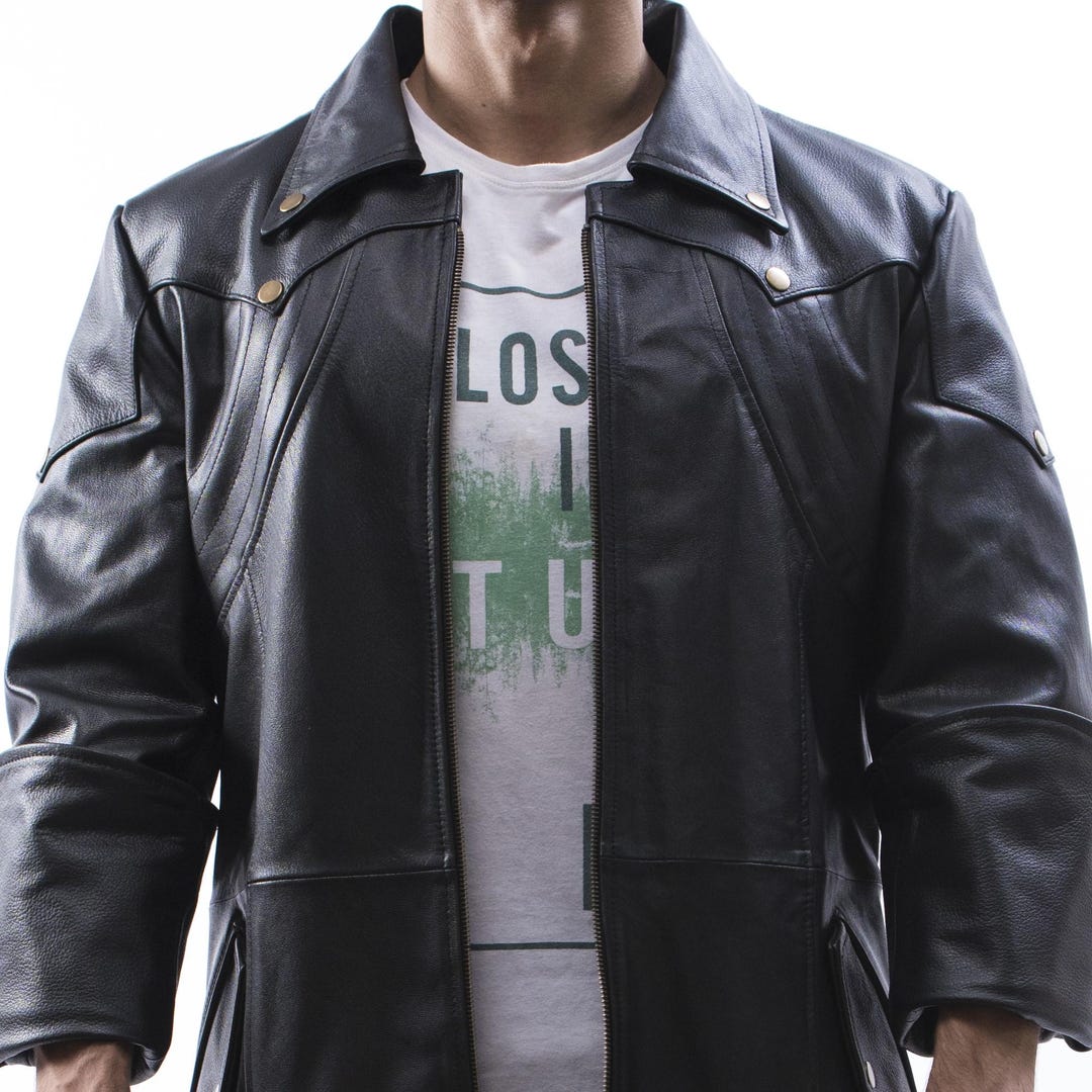 Dante DMC 4 Black Leather Coat – Devil May Cry Premium Cosplay Jacket ...