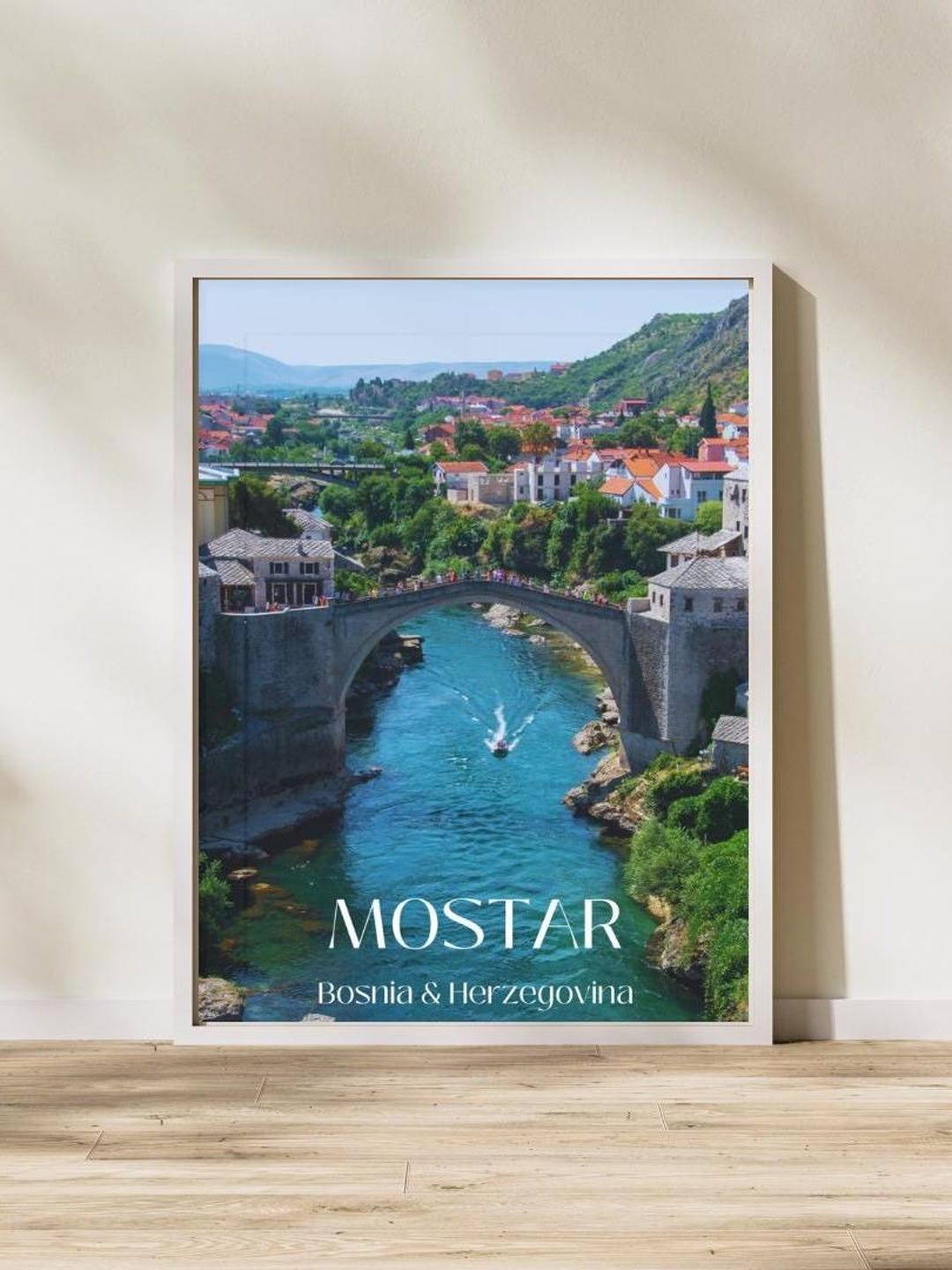 Stari Most Bridge Mostar Poster | Bosnia & Herzegovina Wall Art ...