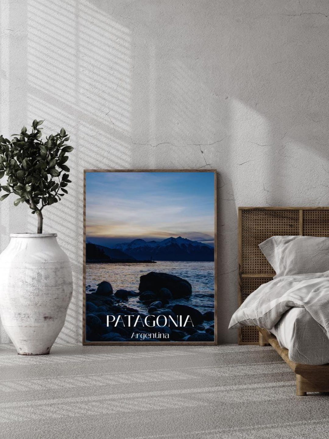 Patagonia Argentina Travel Poster | Patagonia Mountains Sunrise Print ...