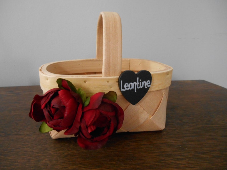PERSONALIZED AND CUSTOMIZED Small Woven Flower Girl Basket | Etsy