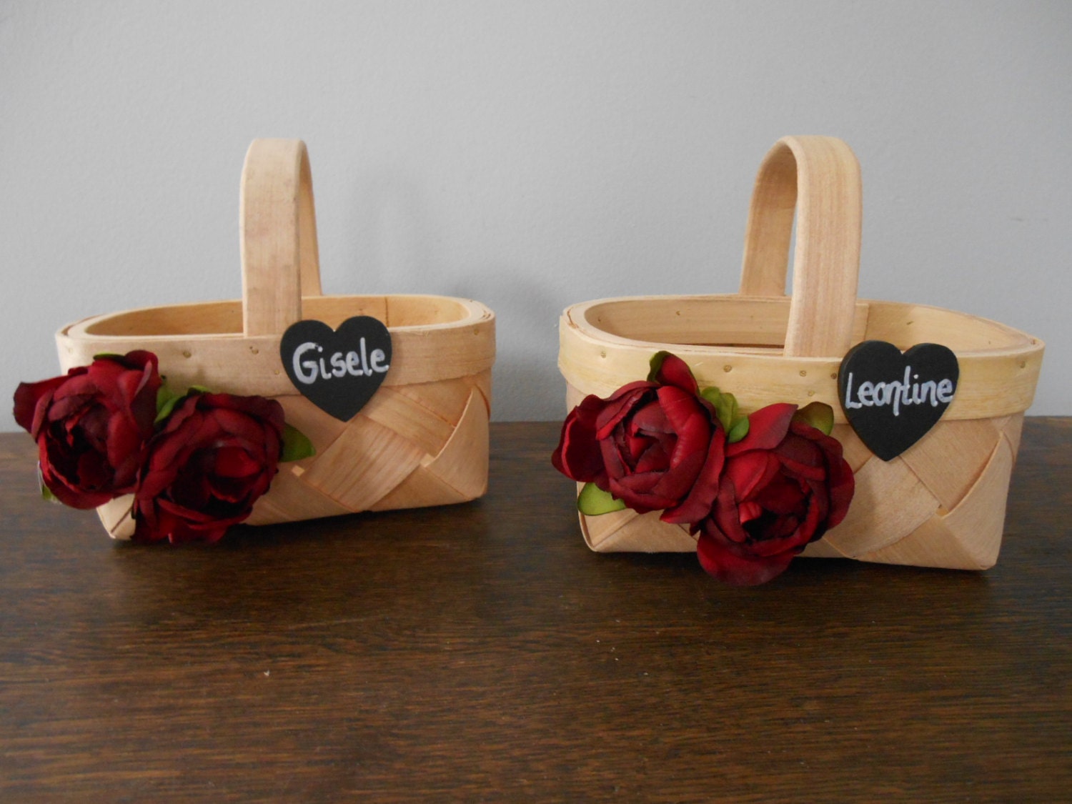 PERSONALIZED AND CUSTOMIZED Small Woven Flower Girl Basket | Etsy