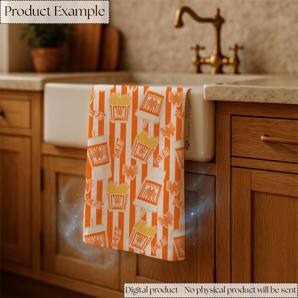 Whataburger Inspired Seamless File Fries Digital Pattern Repeating ...