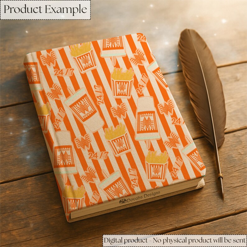 Whataburger Inspired Seamless File Fries Digital Pattern Repeating ...