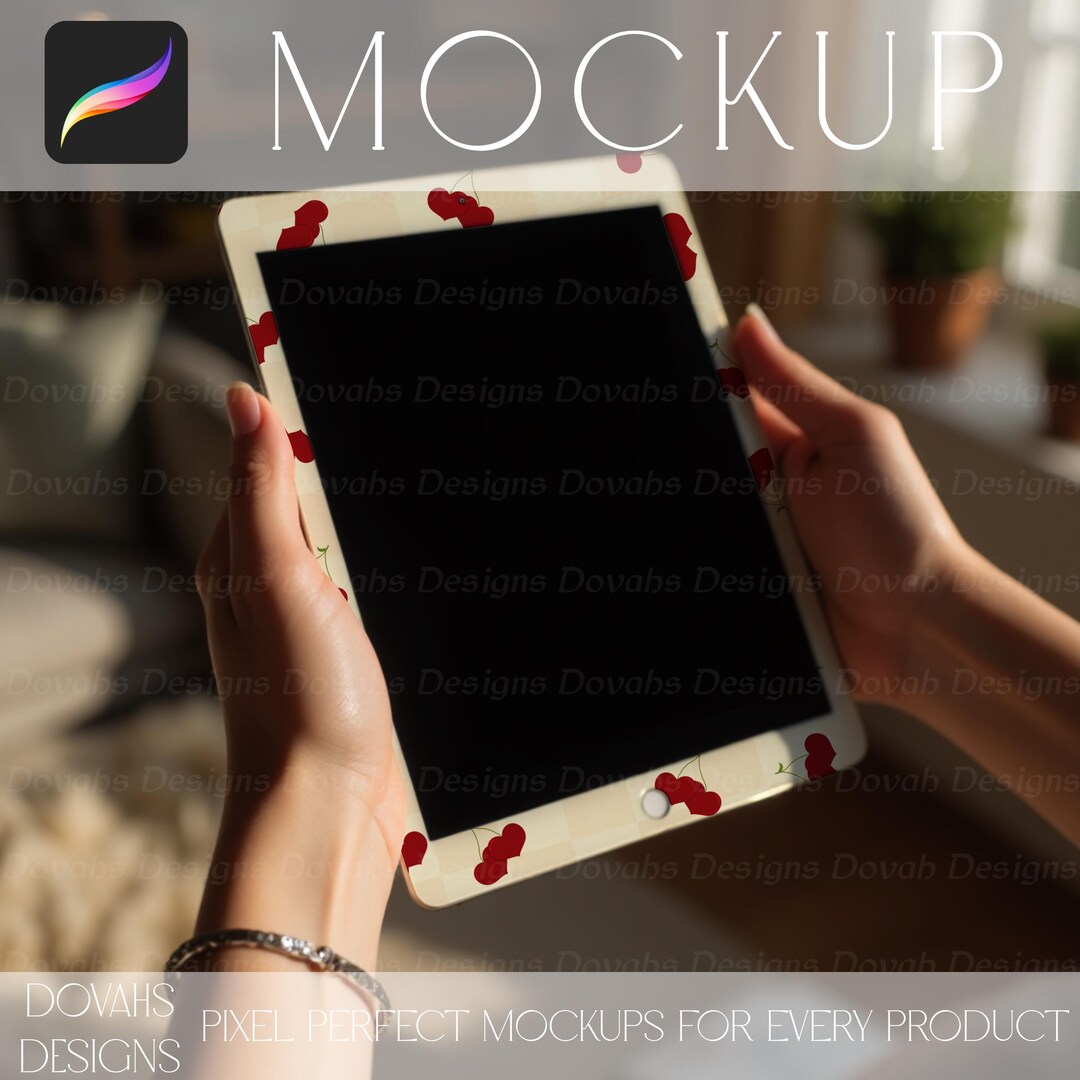 IPad Skin Mockup for Procreate | Female Hands Right iPad Pattern ...