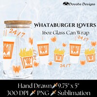 Whataburger Inspired Seamless File Fries Digital Pattern Repeating ...